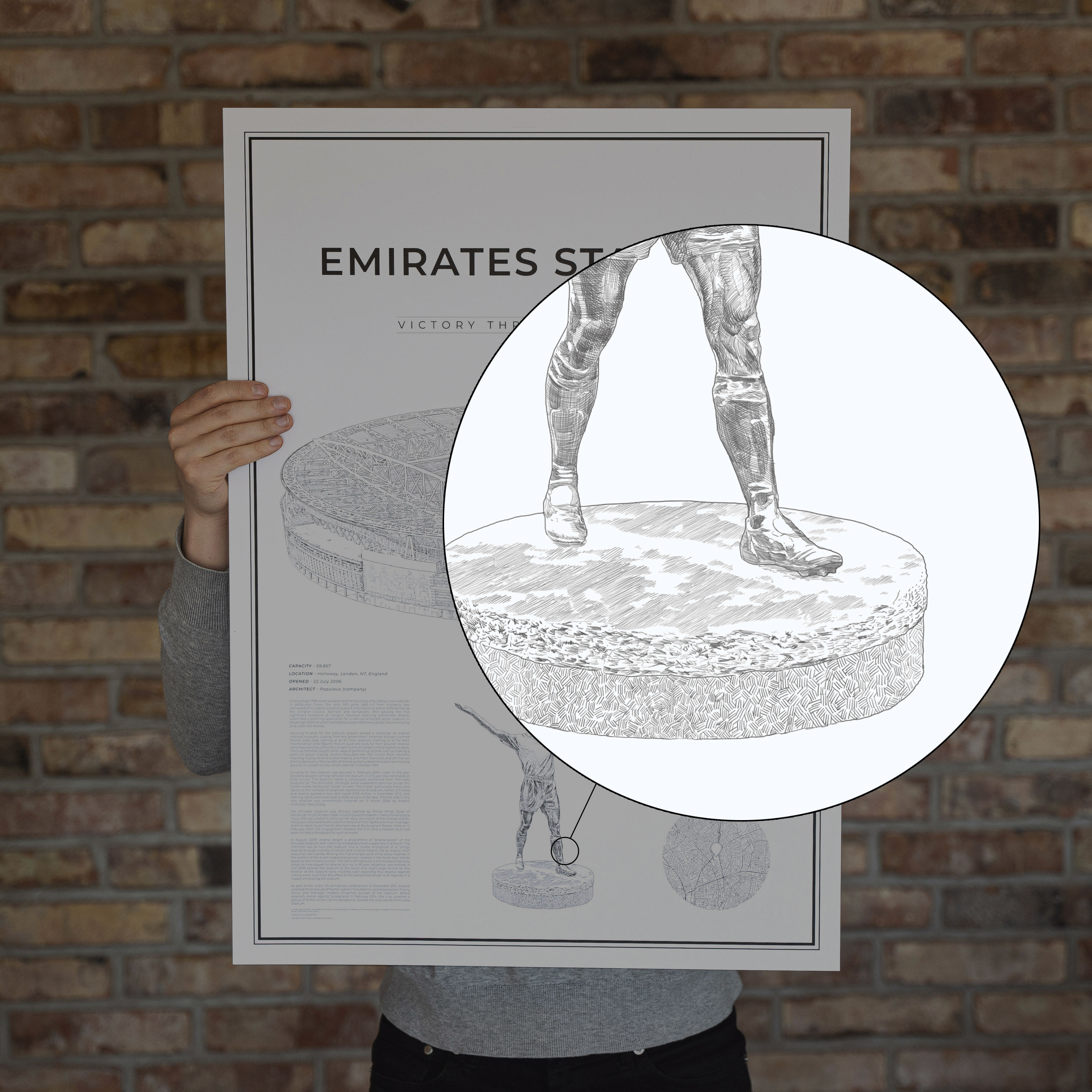Plakat mit Emirates Stadium