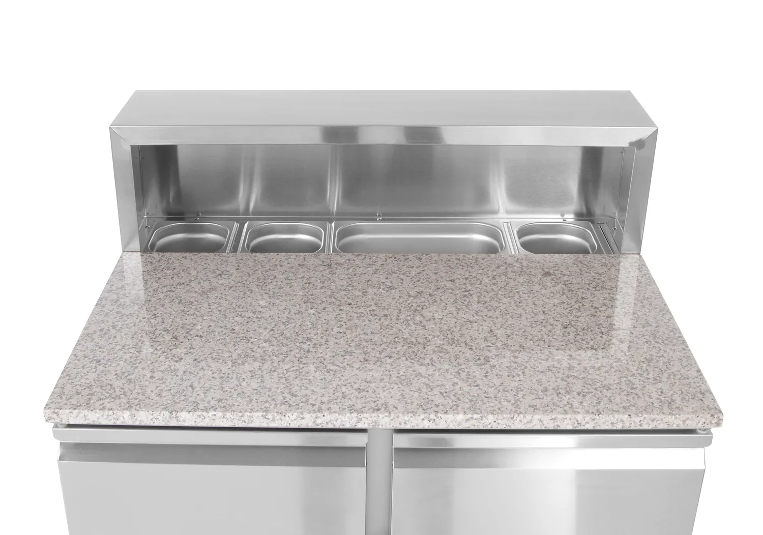 Pizza counter with 2 doors and cooling display 5x GN 1/6 - Restaurang ...
