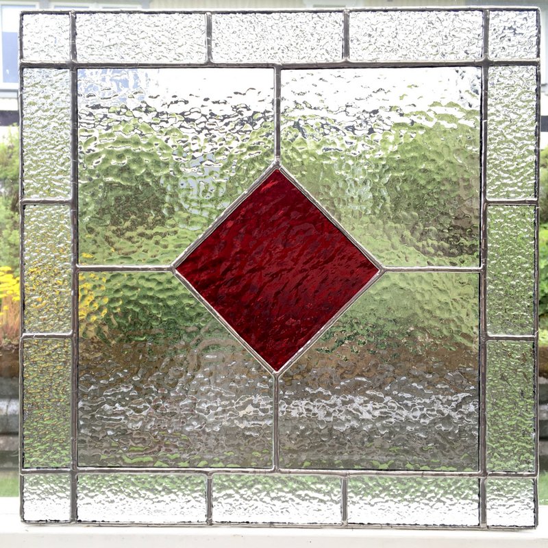 Red And Green Stained Glass Windows Illuminated Stained Glass Window