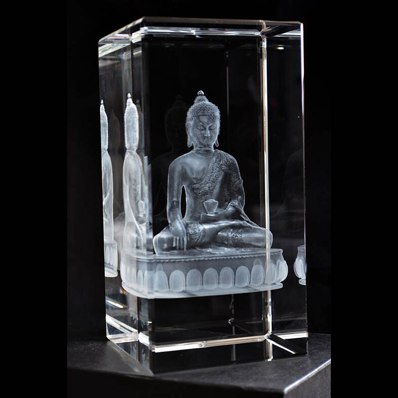 3D Engraving inside Glassblock - Sweden Crystal Design