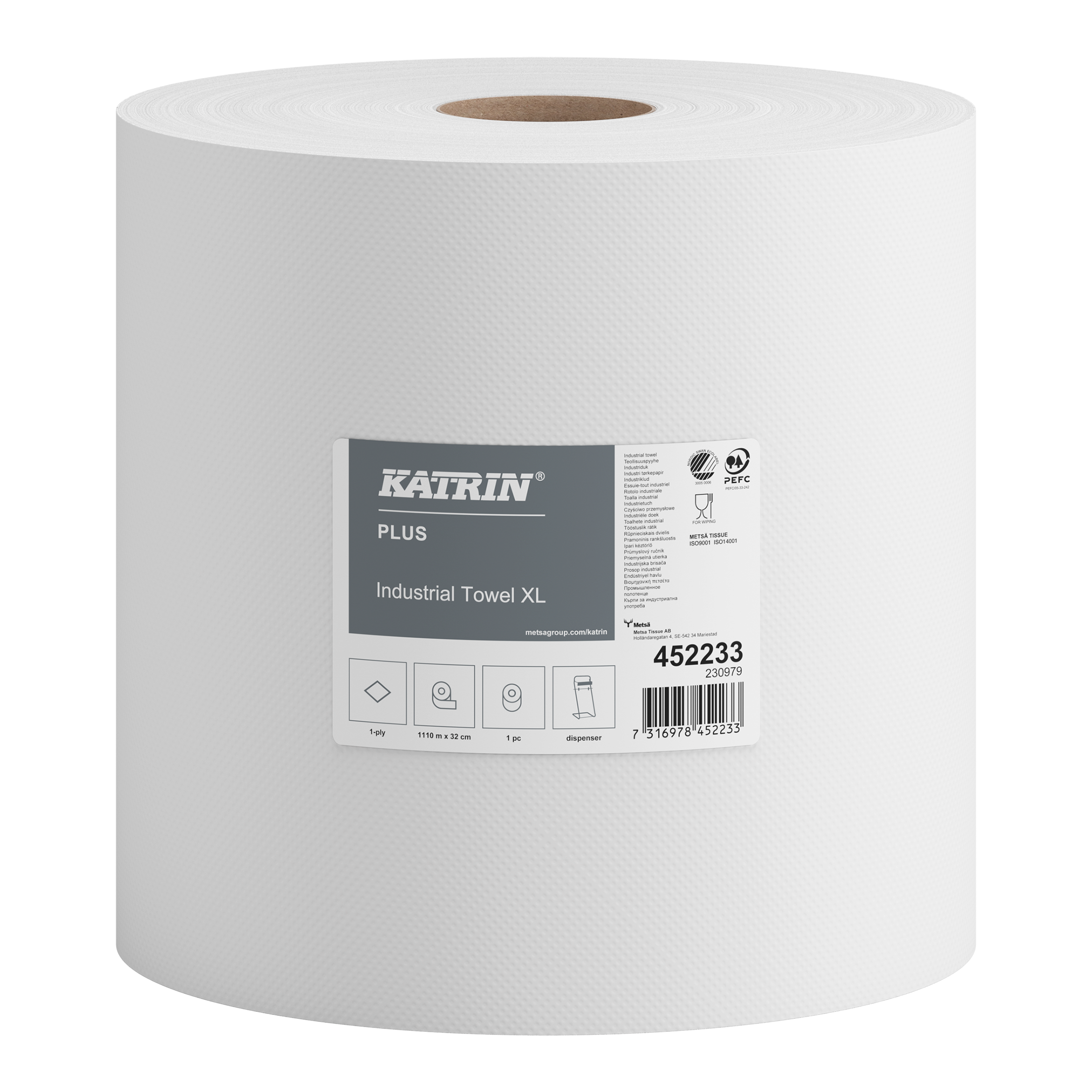 torkpapper.com - Katrin Plus Industritorkpapper XL 1-Lagers
