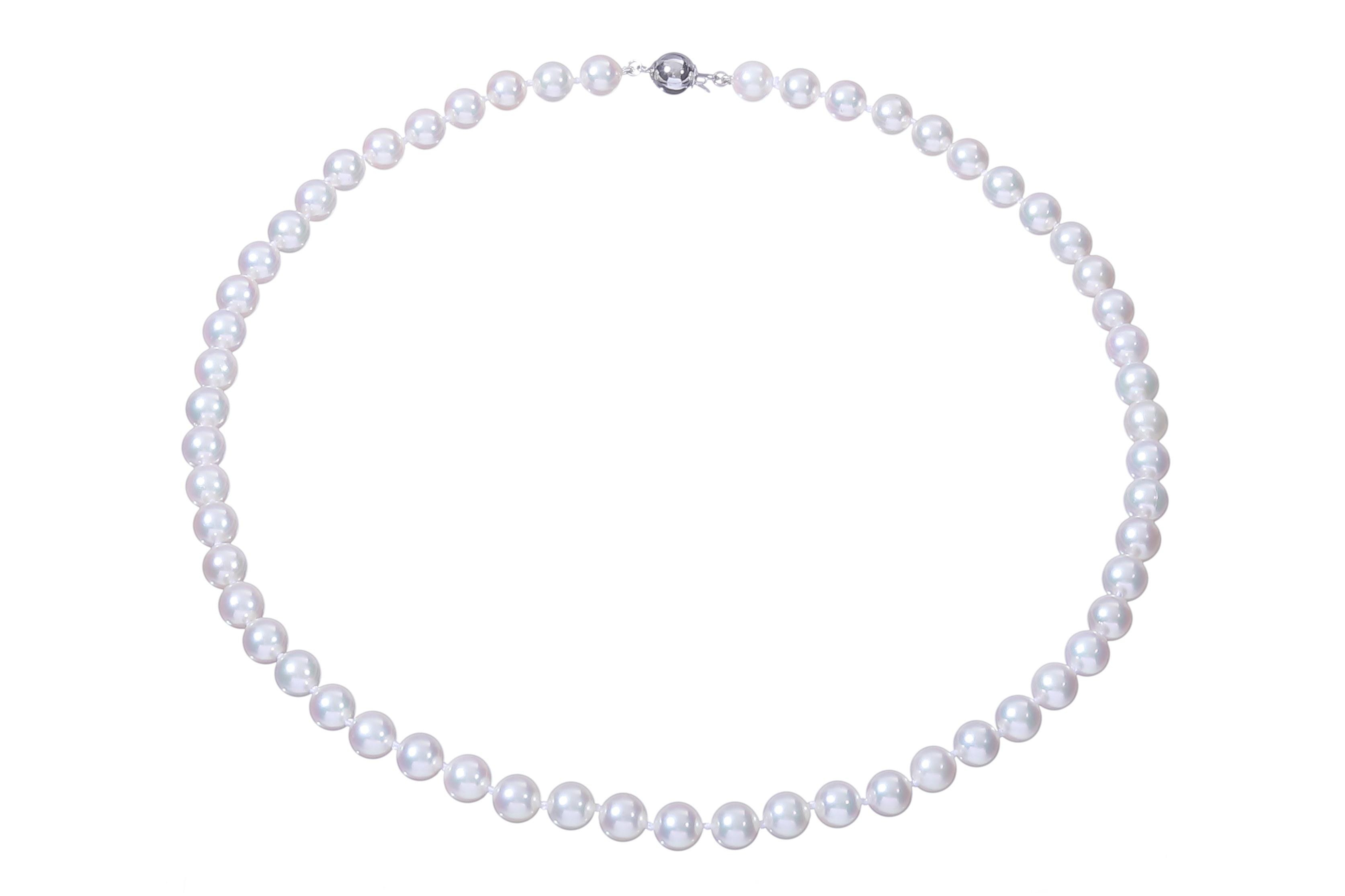 Aaa Quality Akoya Pearl Necklace Set With White Gold Clasp 6 5 7mm