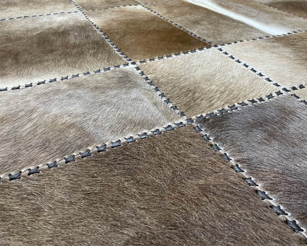 Spannende Kuhfell Teppich Patchwork Fotos