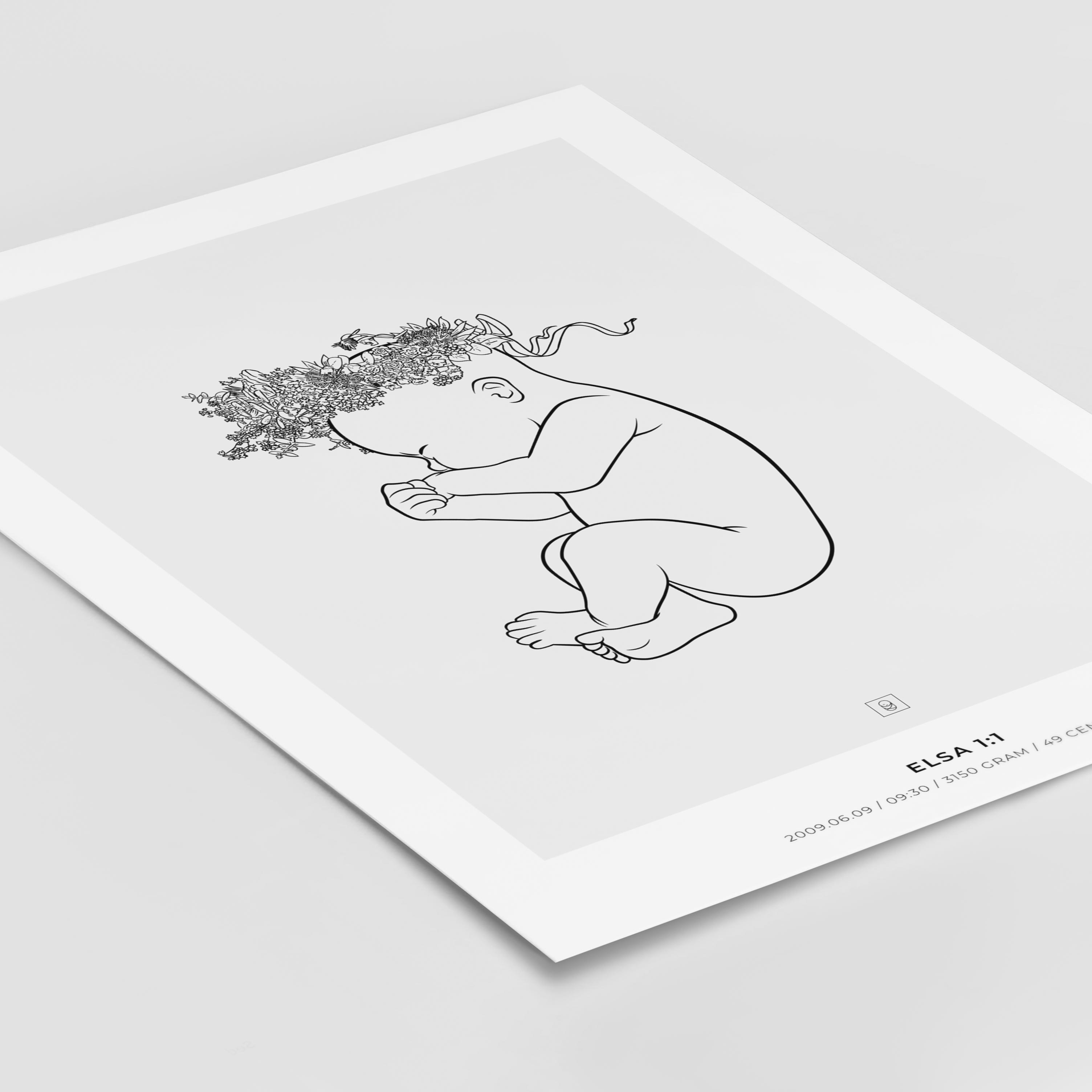 Elsa Crown birth poster | Newbie Print®