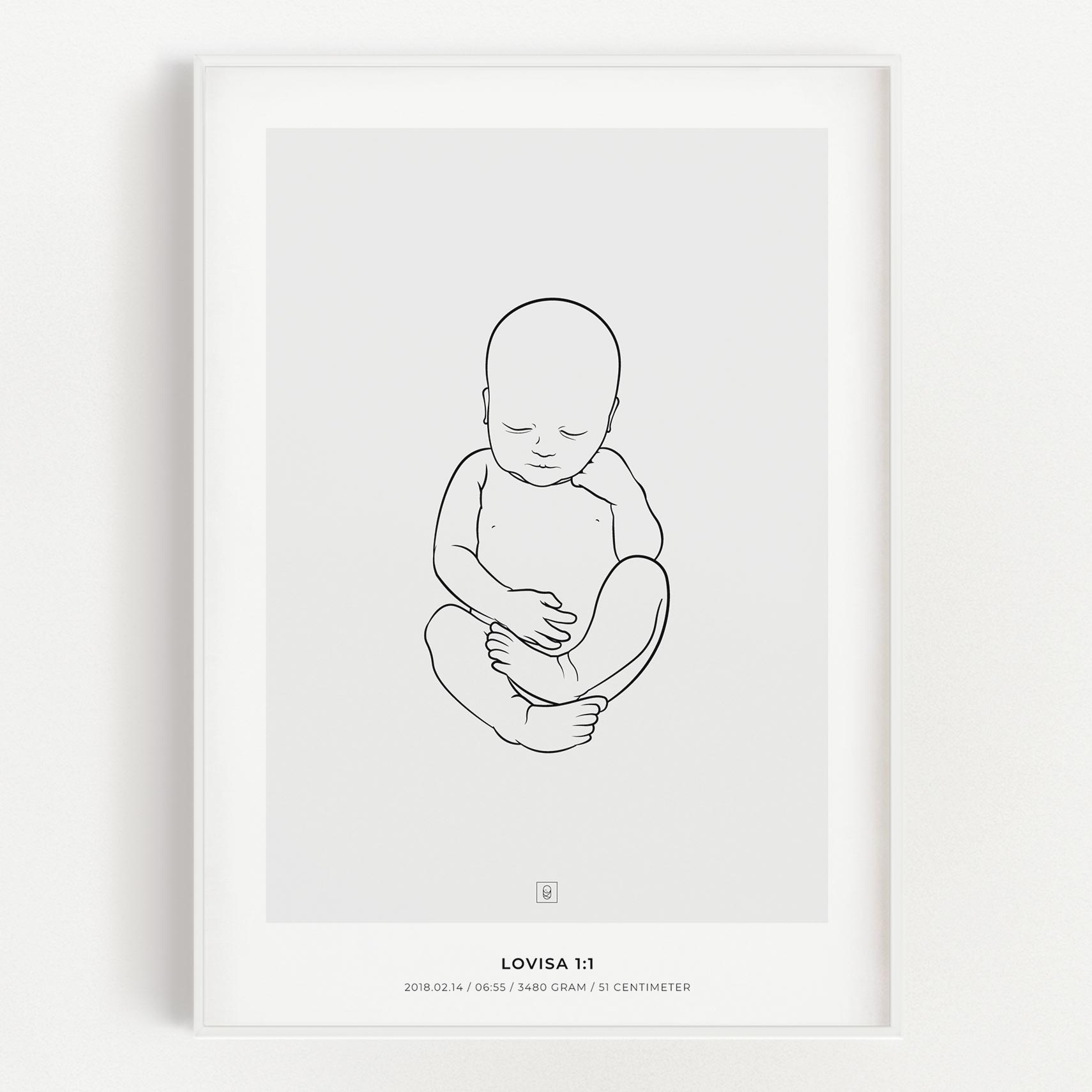 Lovisa birth poster | Newbie Print®