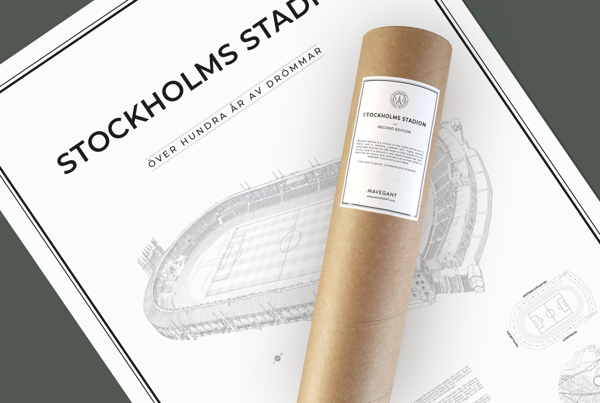 Poster / tavla med Stockholms Stadion
