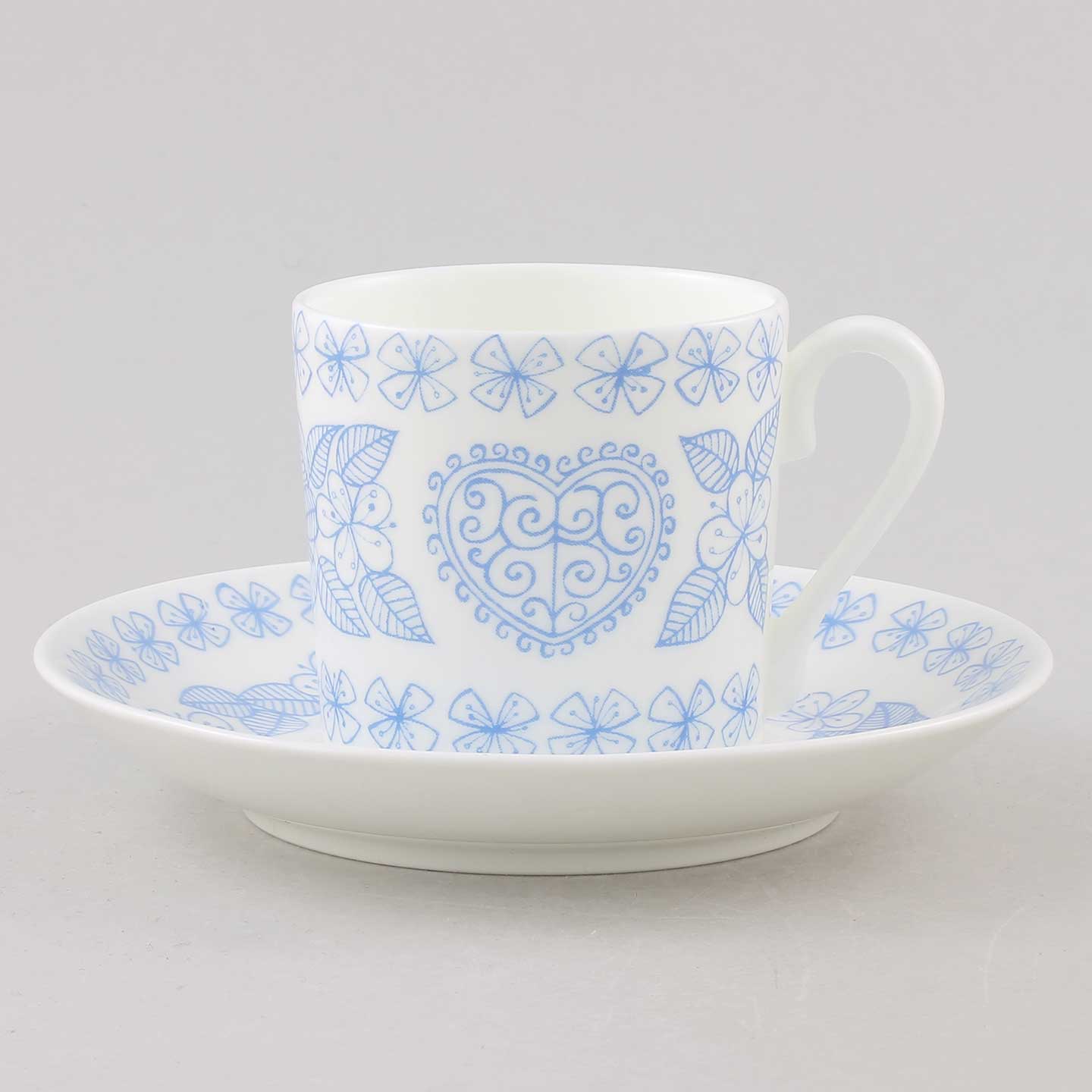 Stig Lindberg (Boro 1960) Strict Coffee Cup with Blue Decor [Sample Images]