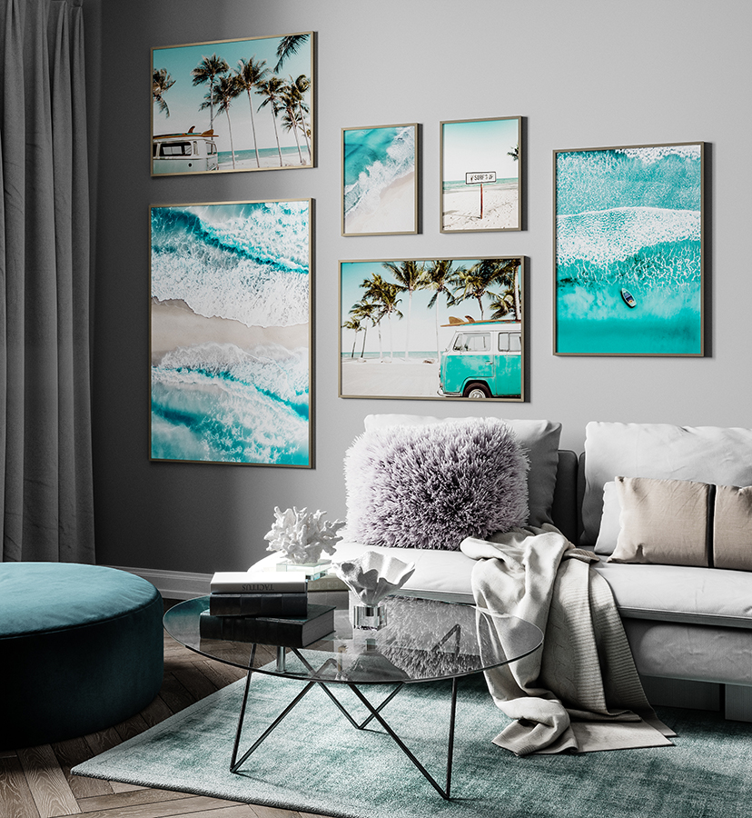 Poster - Waves - | Canvasbutik.com