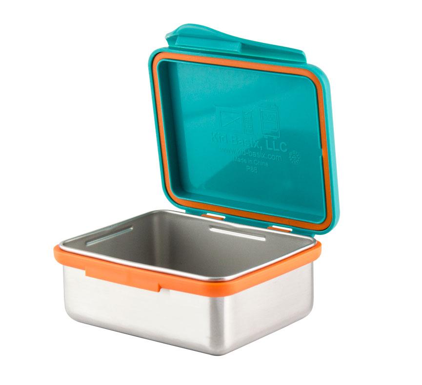 Smart & säker rostfri matlåda för barn med turkost lock