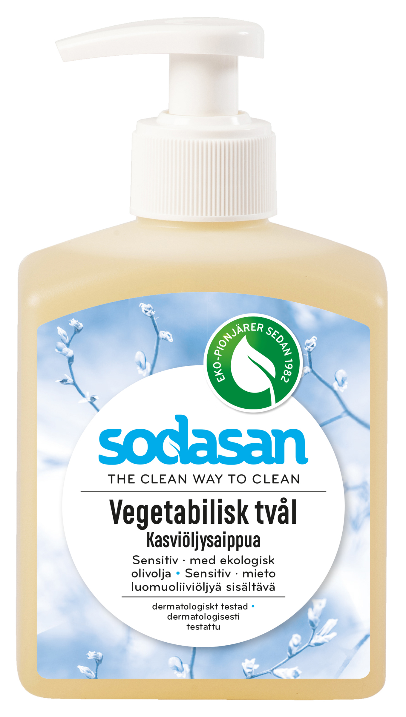 Sodasan Vegetabilisk Tvål Sensitiv Flytande Ekologisk 300 ml - Relfie.se