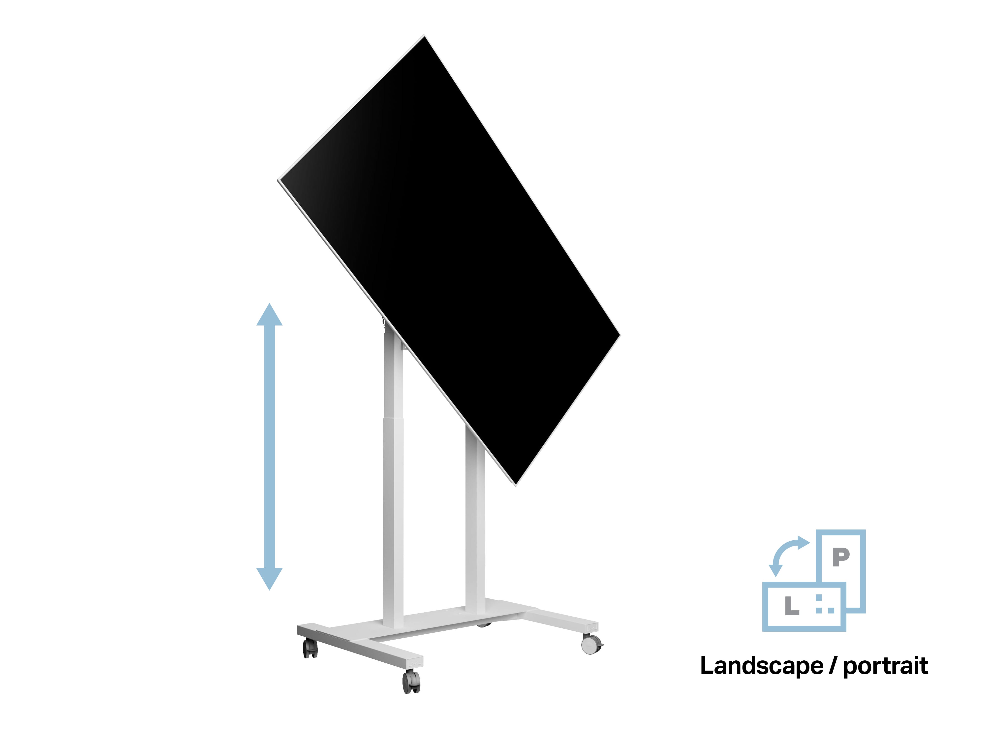 M Motorized Floorstand Flip 2 VESA 2/3/400 White - Multibrackets