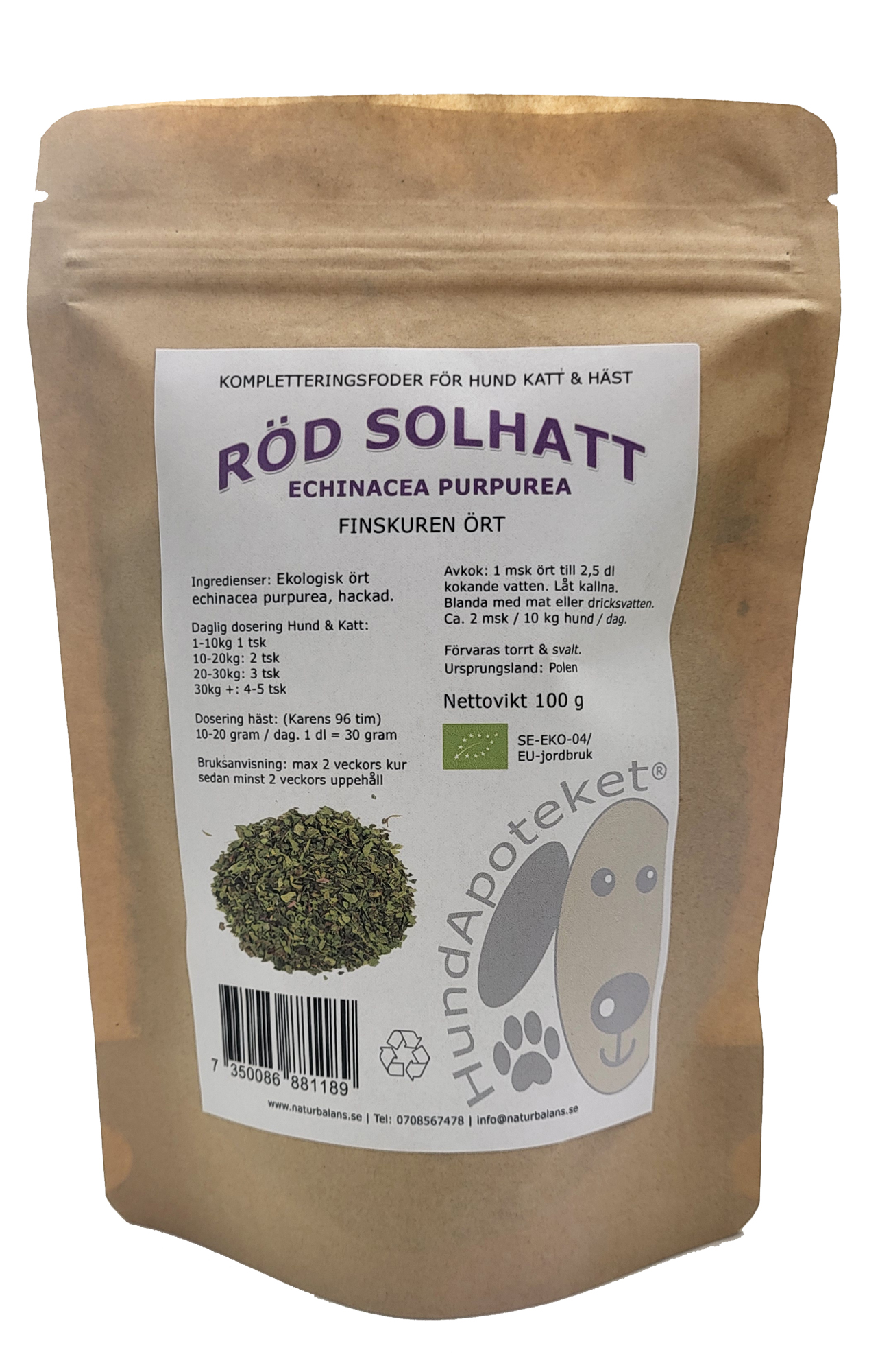 NATURBALANS BUTIK - Naturliga produkter för husdjur - RÖD SOLHATT ...