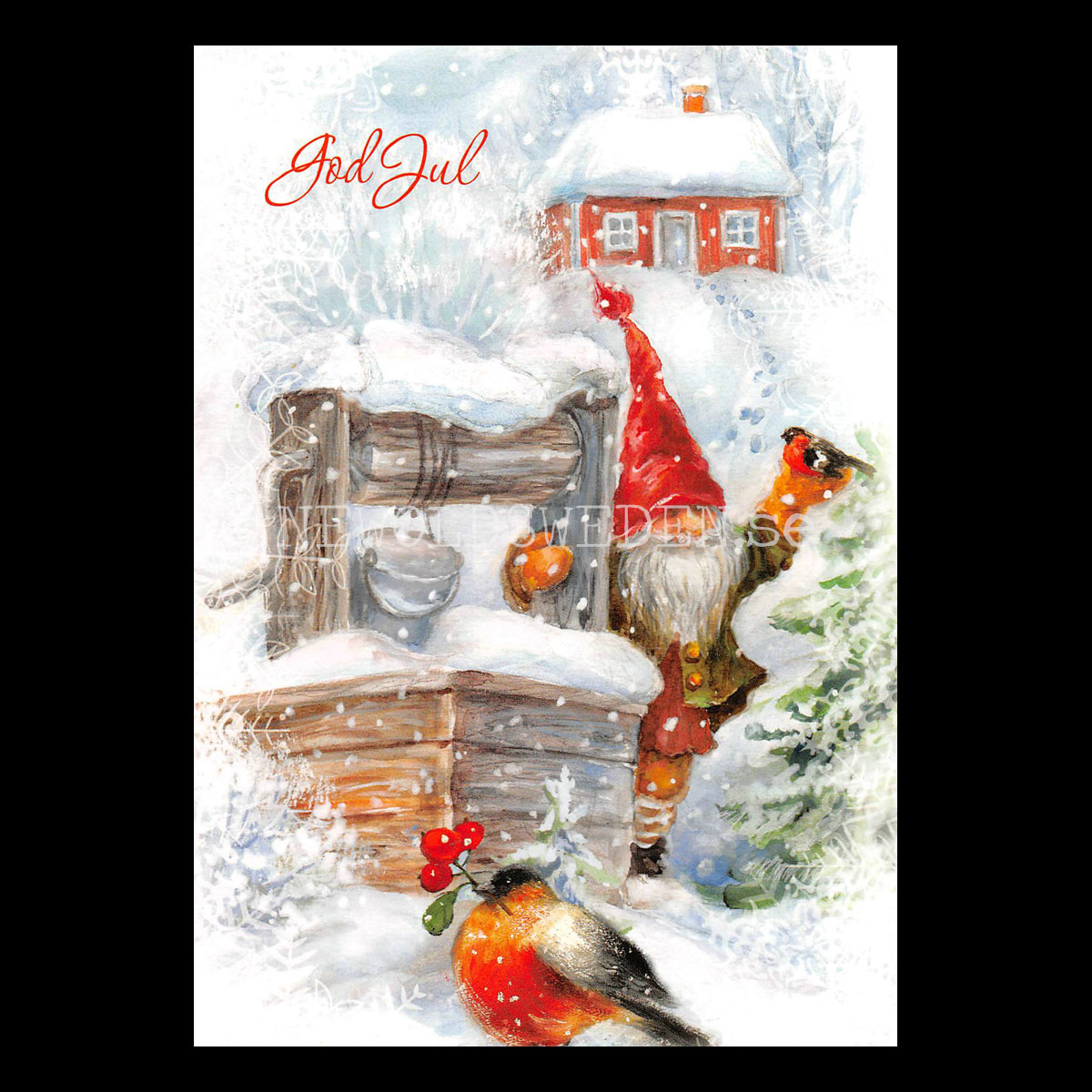 God Jul önska tomten - Julkort A6 - 976 PA44 - NEWOLDSWEDEN.se