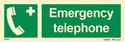 IMO-skylt "Emergency telephone" - IMPA 33.4178 - Bövik Marin AB
