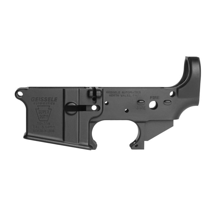 Geissele Super Duty Stripped Lower, 5.56 Mil-Spec Black - Corax