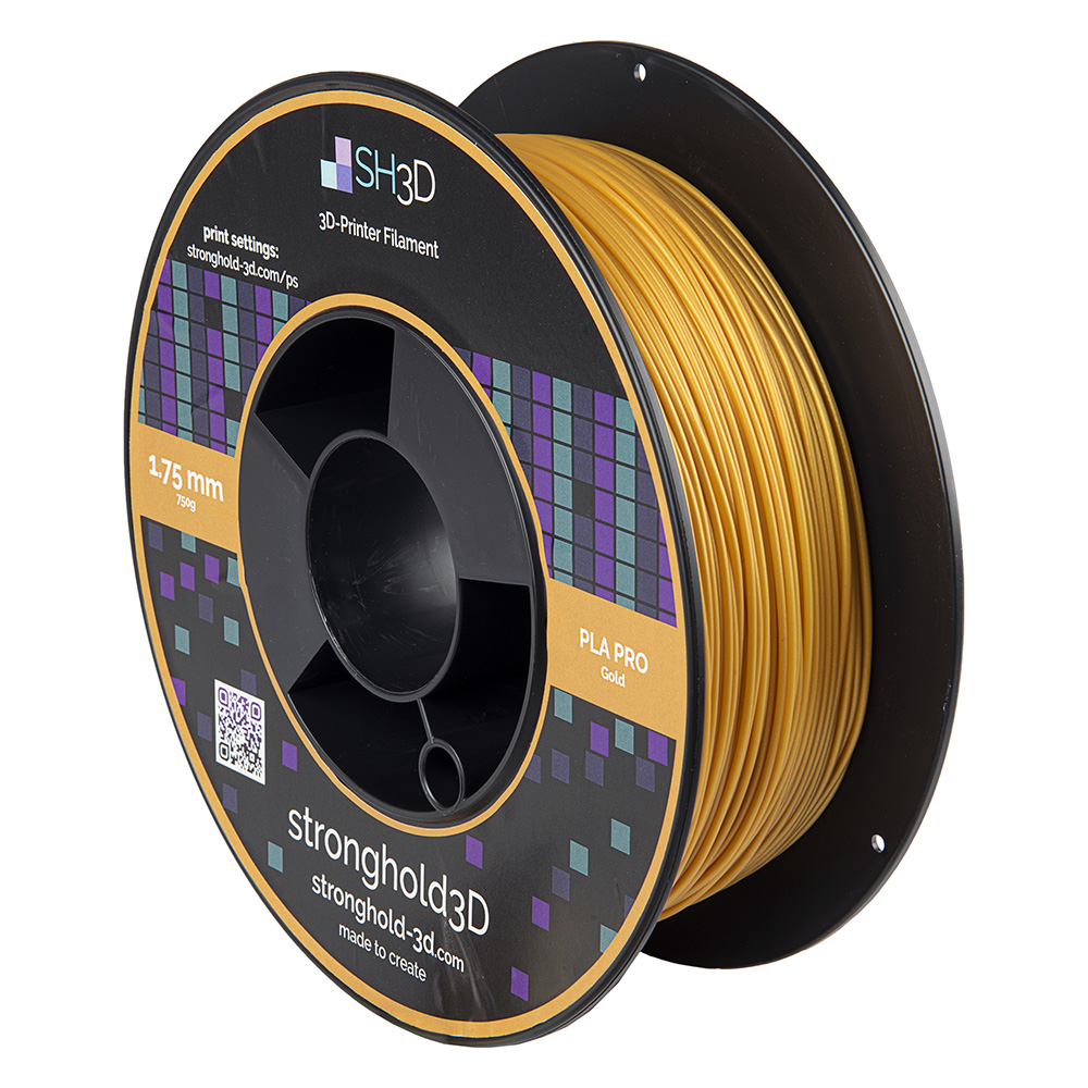 StrongHold PLA PRO filament (1.75mm, 750g) - Guld - 3DFilament.se
