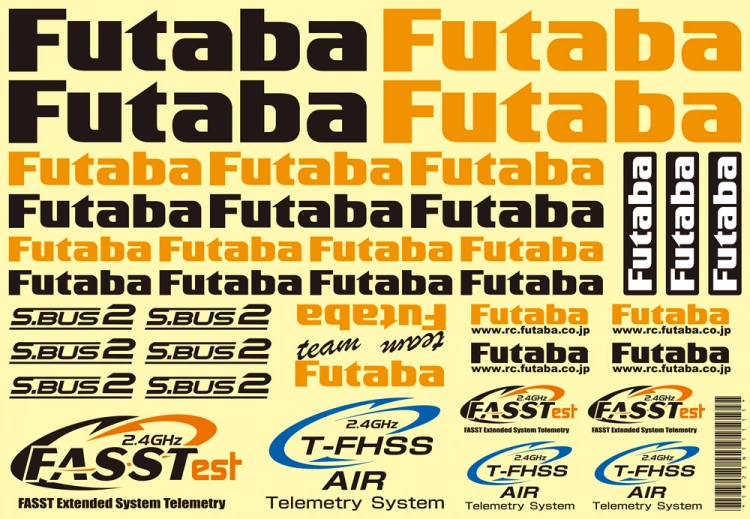 RC Sweden AB - Futaba EBB1180 Futaba Original decal airplane 18x26cm
