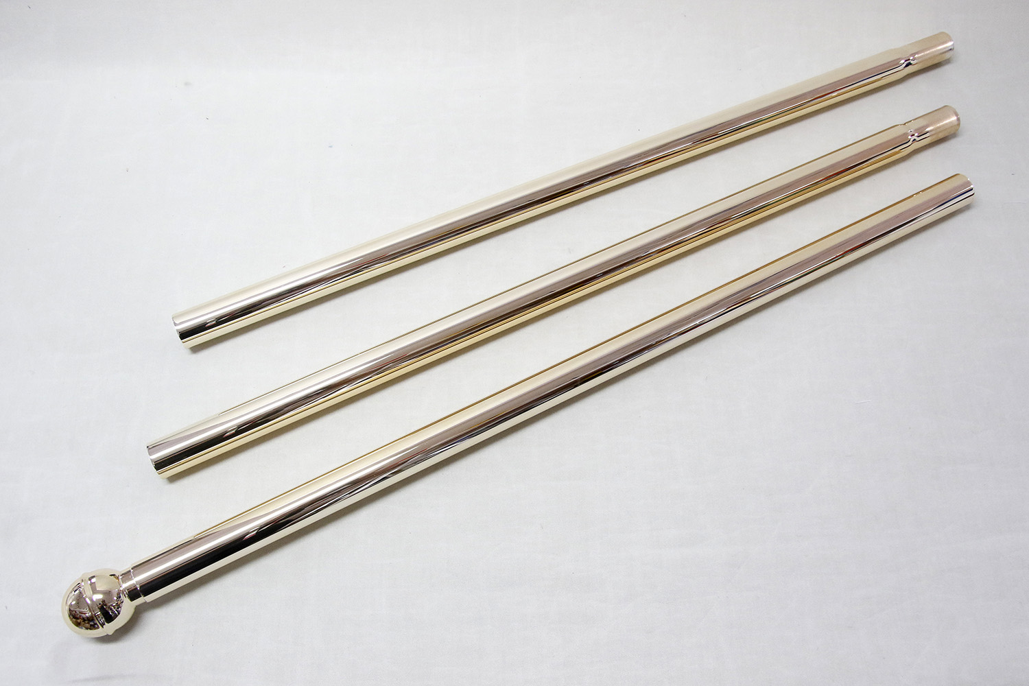 Ceremonial Flag pole Gold colored divisible 250 cm - Flaggfabriken National