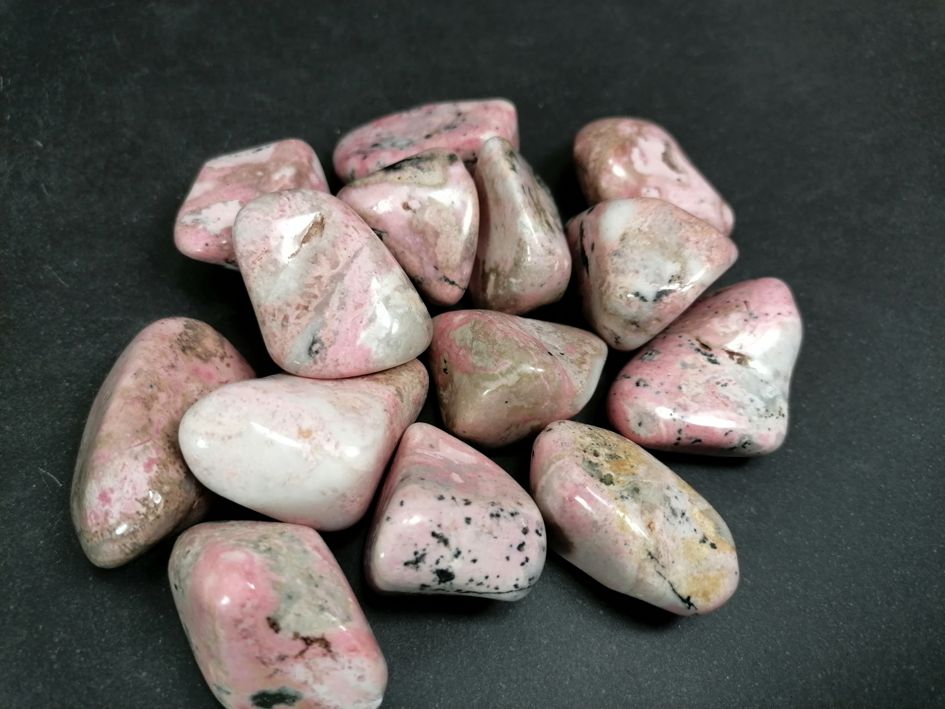 Stengarden.com - Ljus Rosa Peruansk Rodonit - Trumlad - AA kvalitet