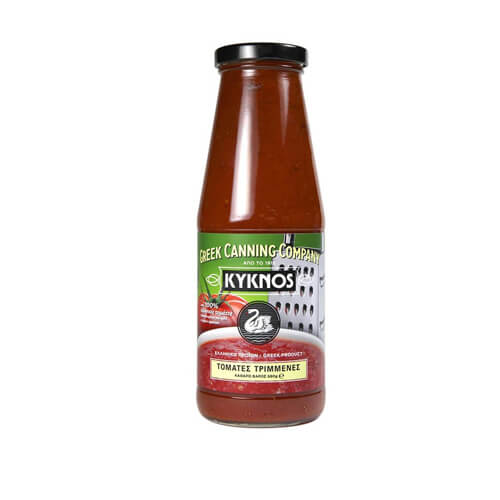 kyknos tomat krossade 680ml glass flaska - Grekisk Livs