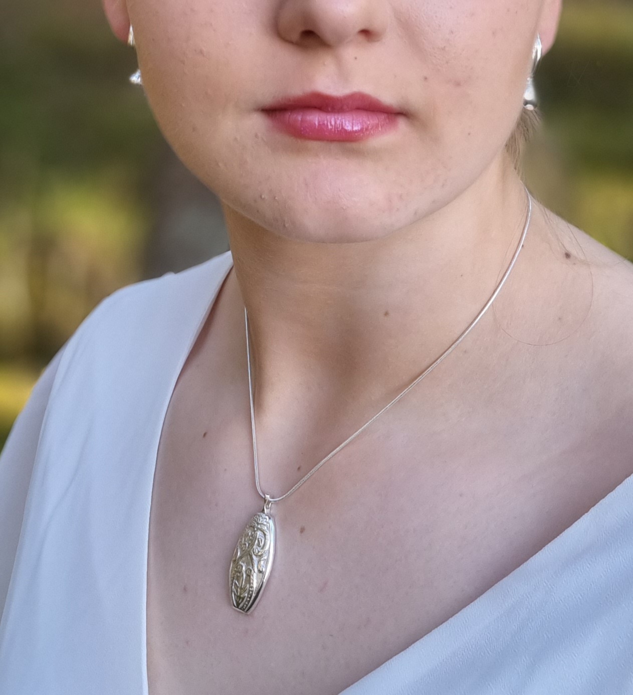 Halsband i vikingastil äkta silver 45 cm långt - Ida Andersson Collection