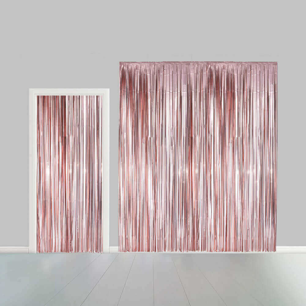 Draperi | 100 x 240 cm | Rosé metallic - PartyDekor