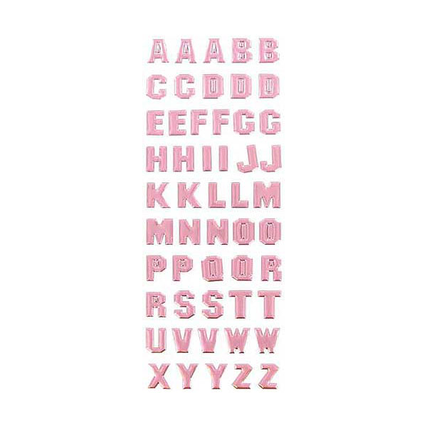 The Paper Studio Stickers Alphabet - Metallic Pink - BumbleBee's Craft Shop
