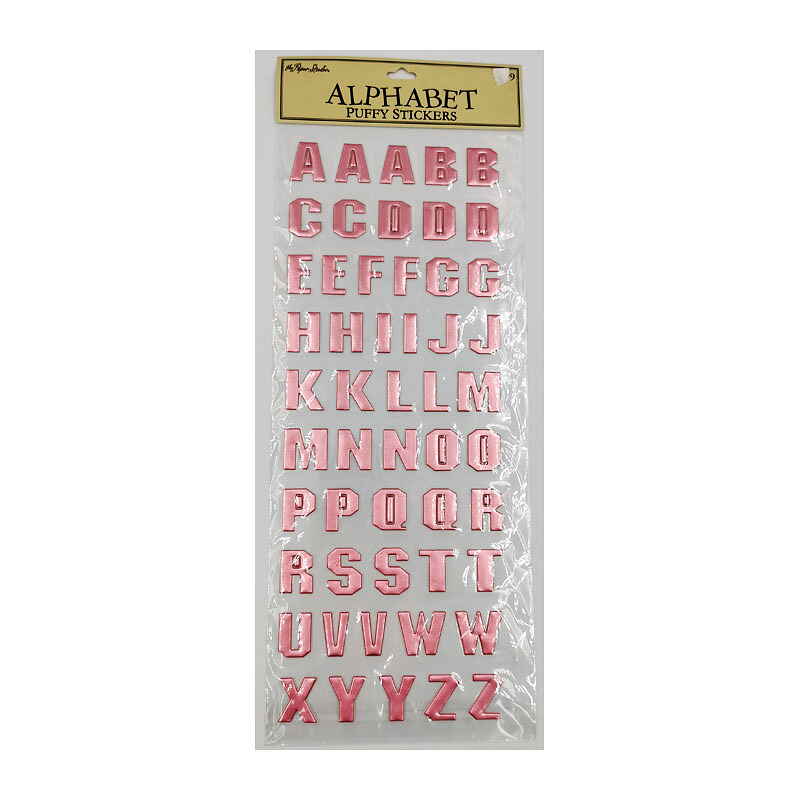 The Paper Studio Stickers Alphabet - Metallic Pink - BumbleBee's Craft Shop