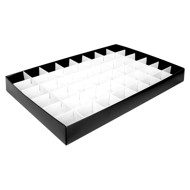 Grid Divider for 48-piece Praline Box, White - Chocolate-packaging.com
