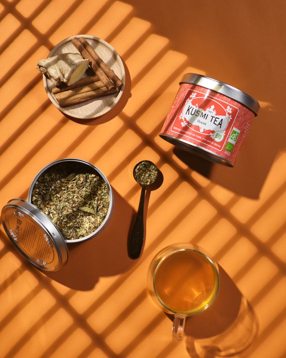 Kusmi Boost Ekologisk - Plåtburk 100 gram - Tekungen.se