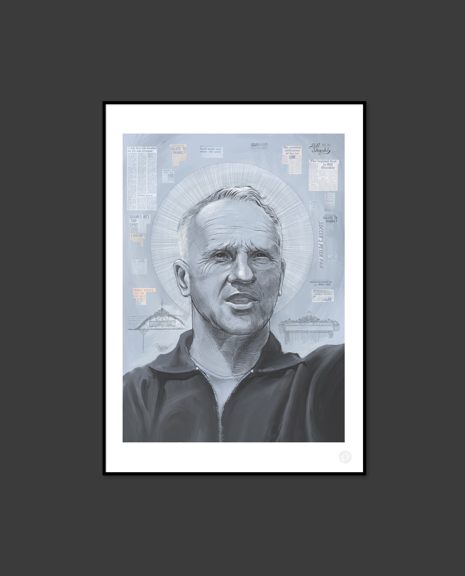 Bill Shankly poster - Liverpool legend - Mavegant