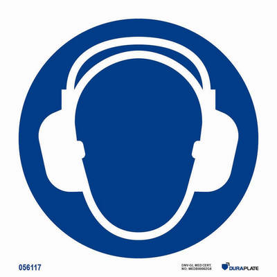 IMO-skylt "Wear ear protection" - IMPA 33.5648 - Bövik Marin AB