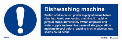 IMO-skylt "Dishwashing machine safety instructions" - IMPA 33.5755 ...