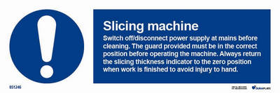 IMO-skylt "Slicing machine safety instructions" - IMPA 33.5750 - Bövik ...