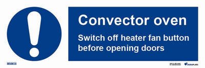 IMO-skylt "Convector oven safety instructions" - IMPA 33.5751 - Bövik ...