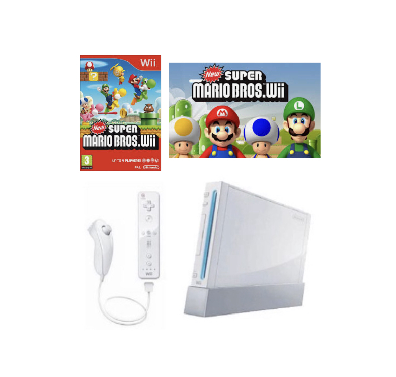 Wii konsol + New Super Mario Bros - gameretro.se
