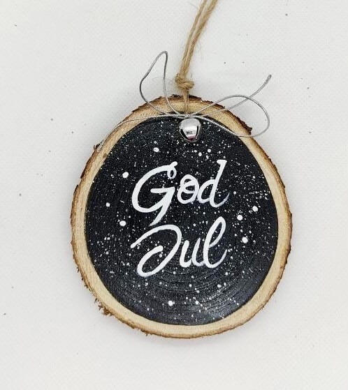 Julpynt Handmålad God Jul trä - Myspecialday.se