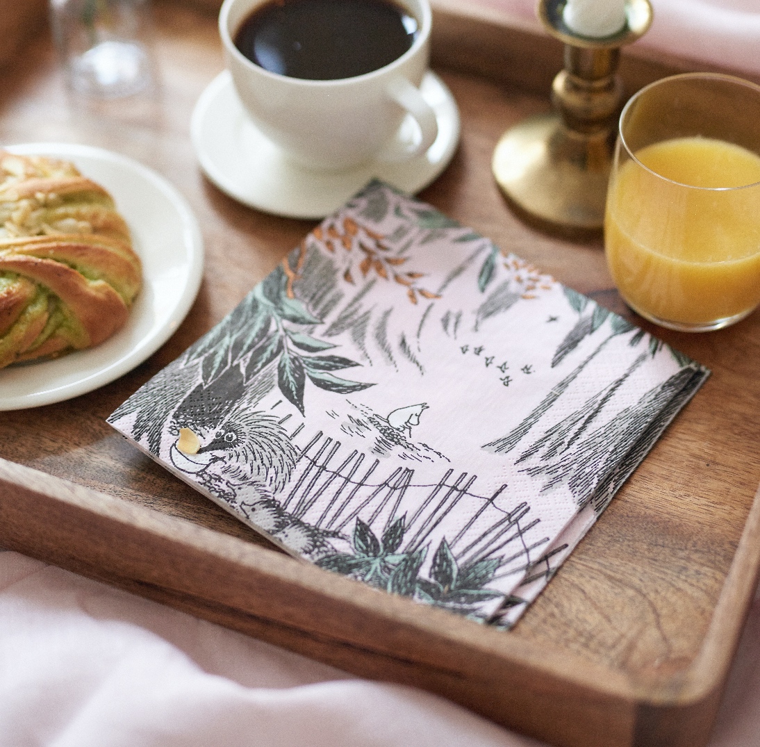 Mumin Servetter - Missing you - Rosa - Nellispresenter