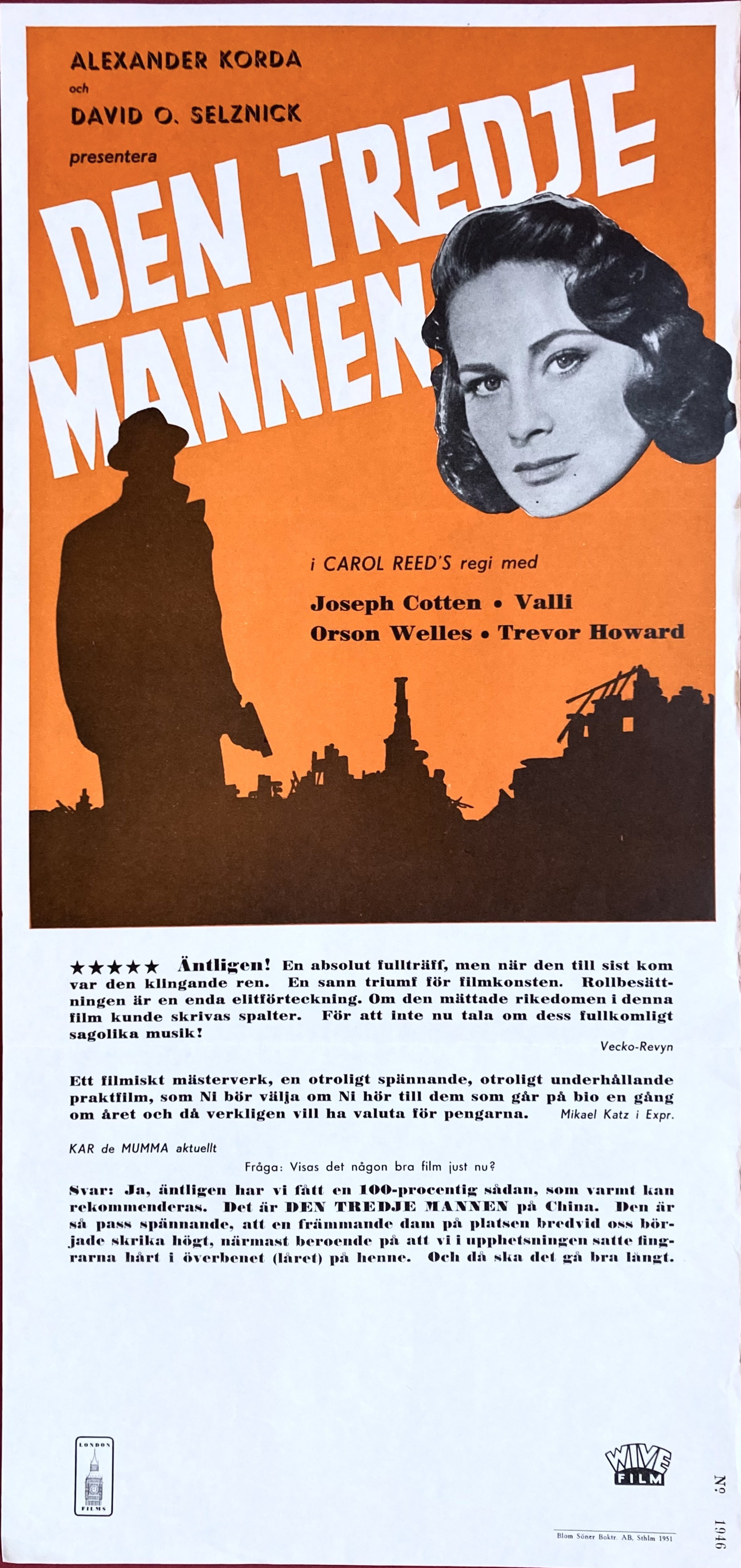 Nostalgipalatset - THE THIRD MAN (1949)