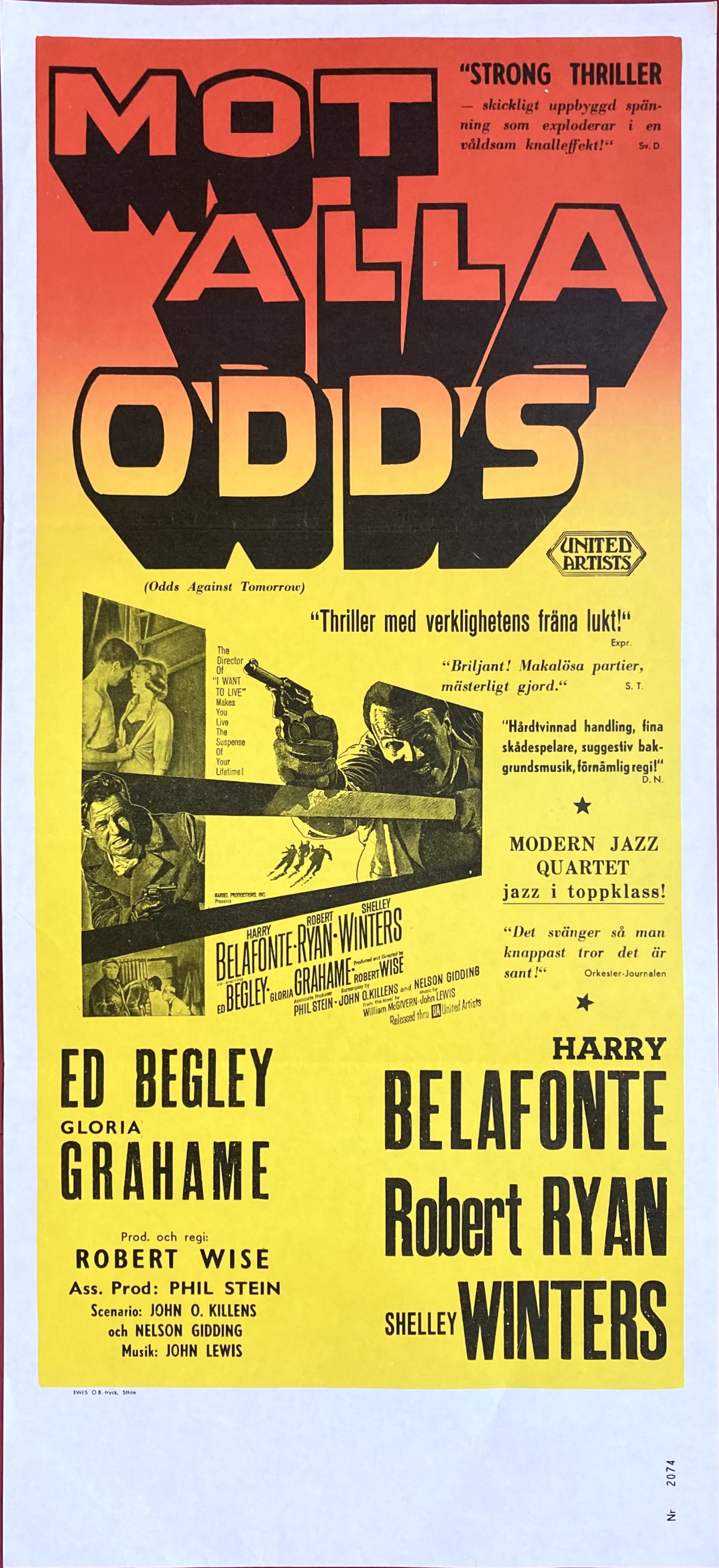 Nostalgipalatset - ODDS AGAINST TOMORROW (1959)