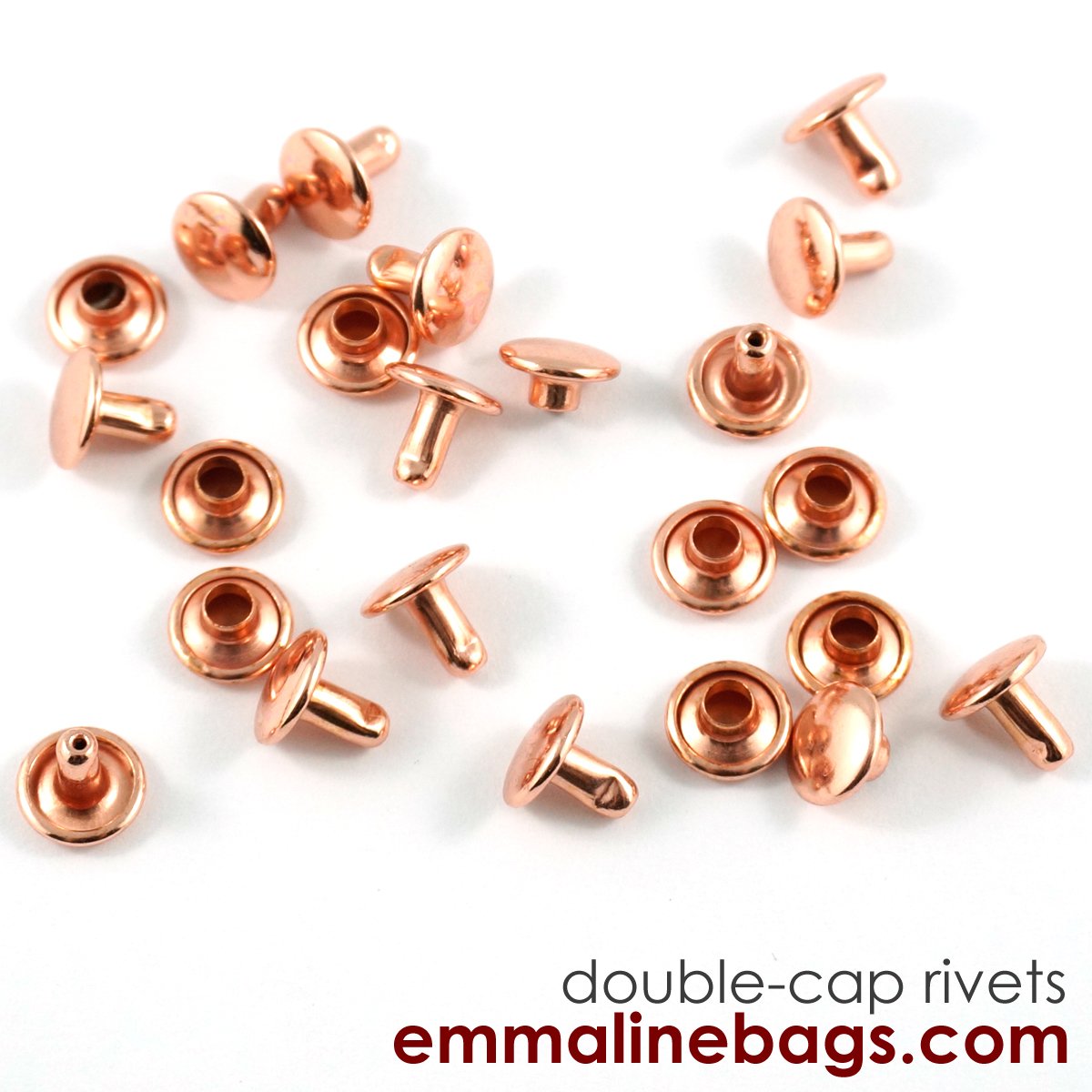 Borlänge Sycentrum AB - Double Cap Rivets - Copper - 50 pack - Emmaline