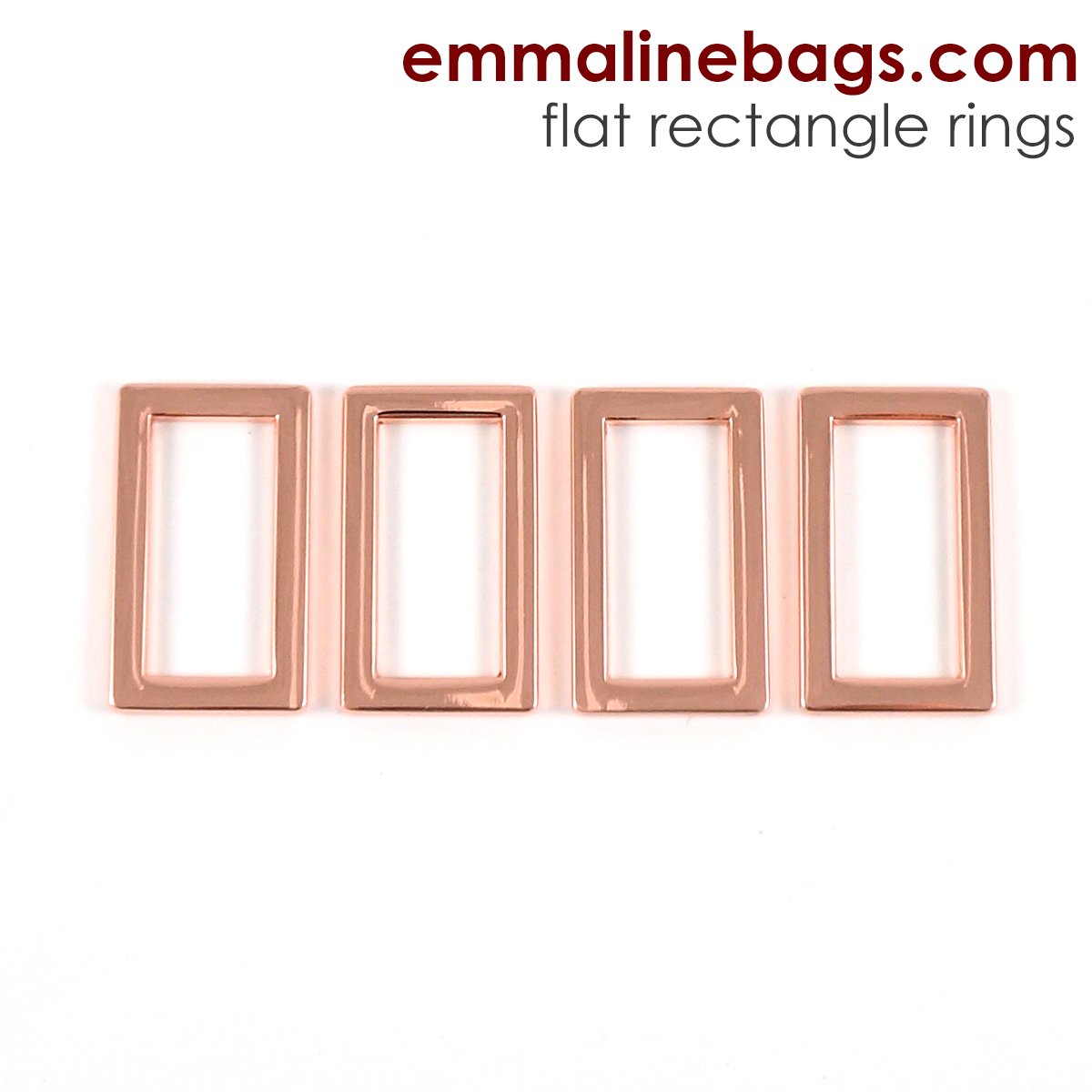 Borlänge Sycentrum AB - Flat Rectangle Rings 1" - Copper - 4 pack ...