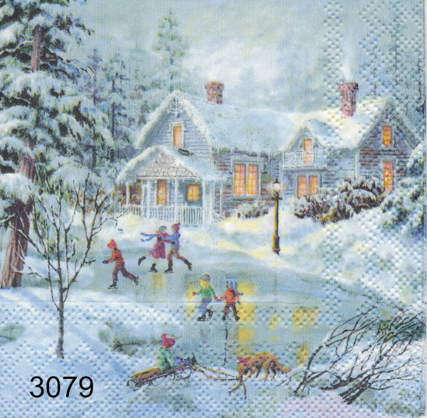 Vinterbild - Erikslunds Decoupage