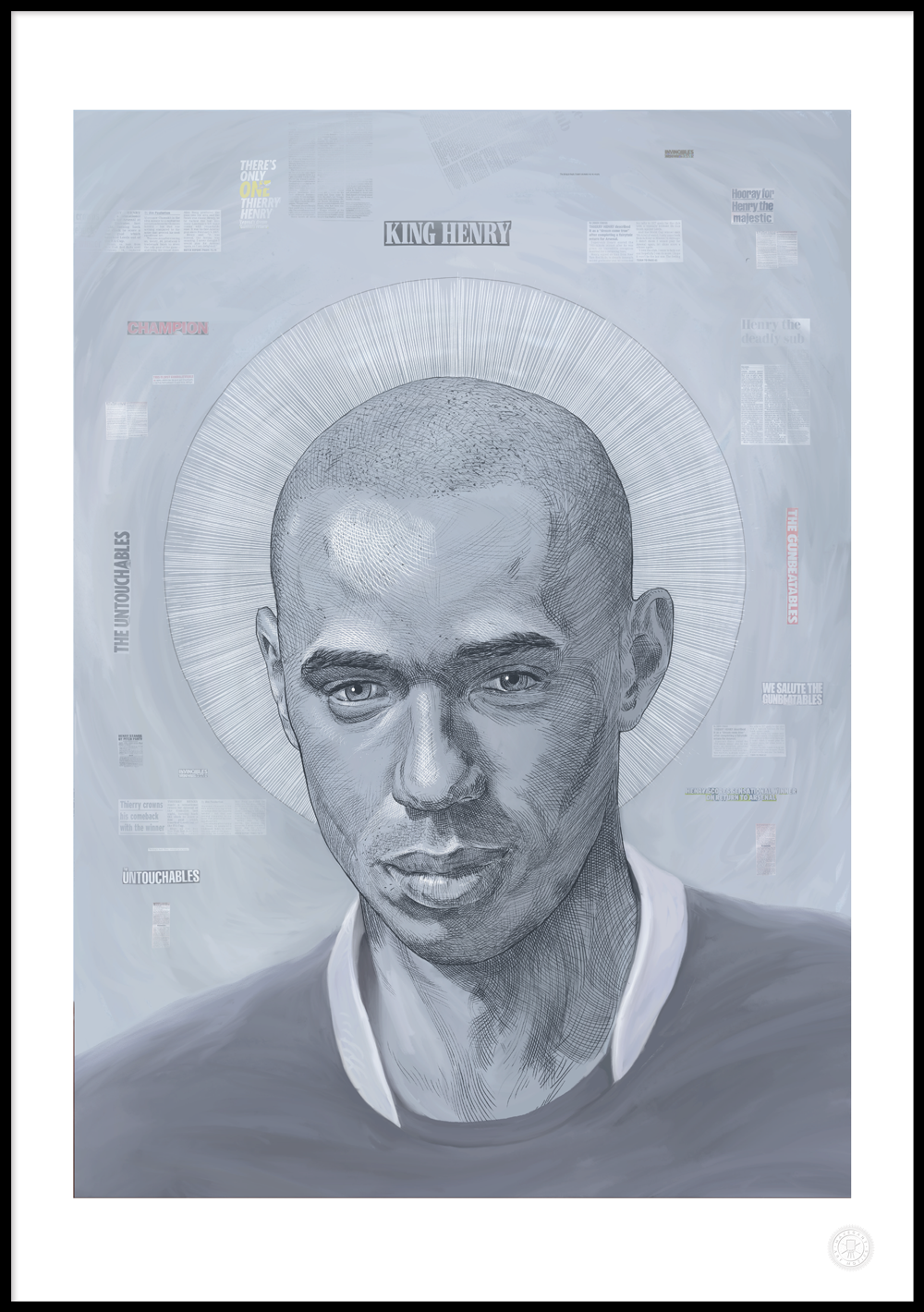 Affiche Thierry Henry - Icône Arsenal - Mavegant