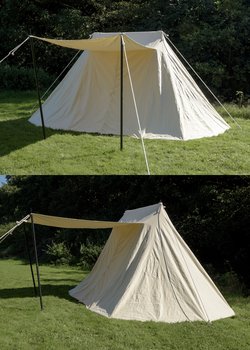 Earth Temple Exchange - Saxon Tent Jorvik, 4 x 6m, 425 gsm, naturlig färg