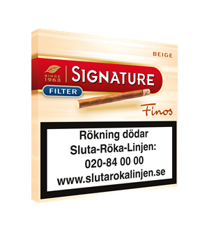 Signature Finos Beige Filter Cigariller Limpa 10x10p - www.piptobak.se