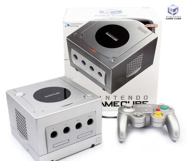 Gamecube konsol Silver inkl en originalkontroll i Kartong - gameretro.se