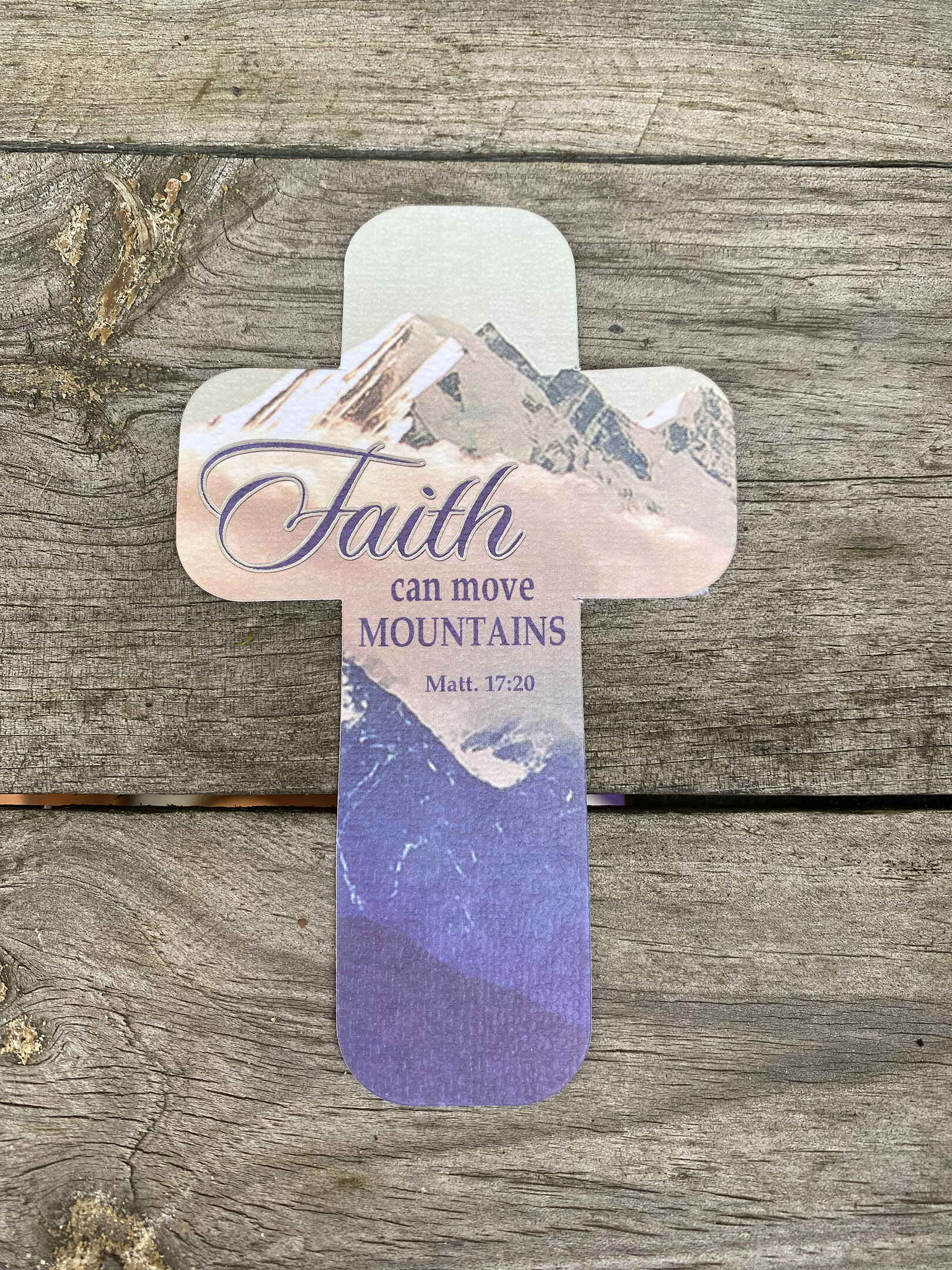 Bokmärke - Faith can move mountains - Jesusbutiken.se