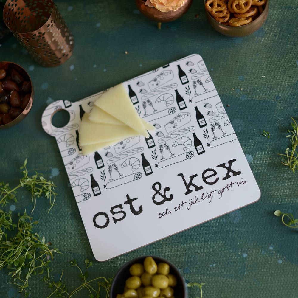 Ostbricka/Grytunderlägg - Ost & Kex - Nellispresenter