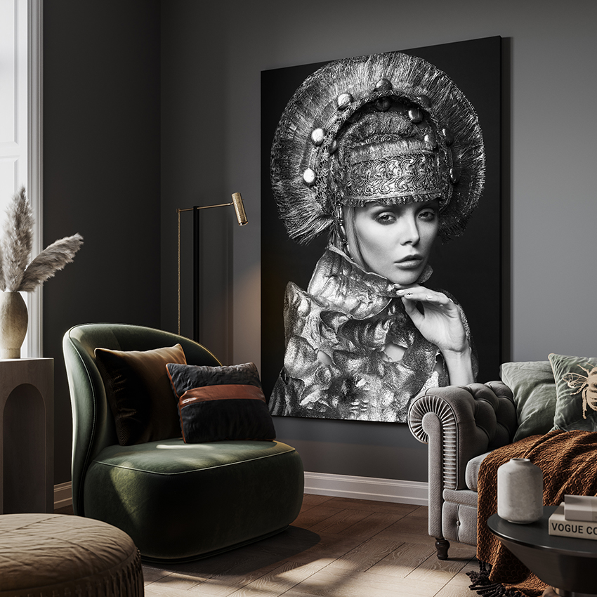 Canvas Schilderij - Dame - | Canvasbutik.nl